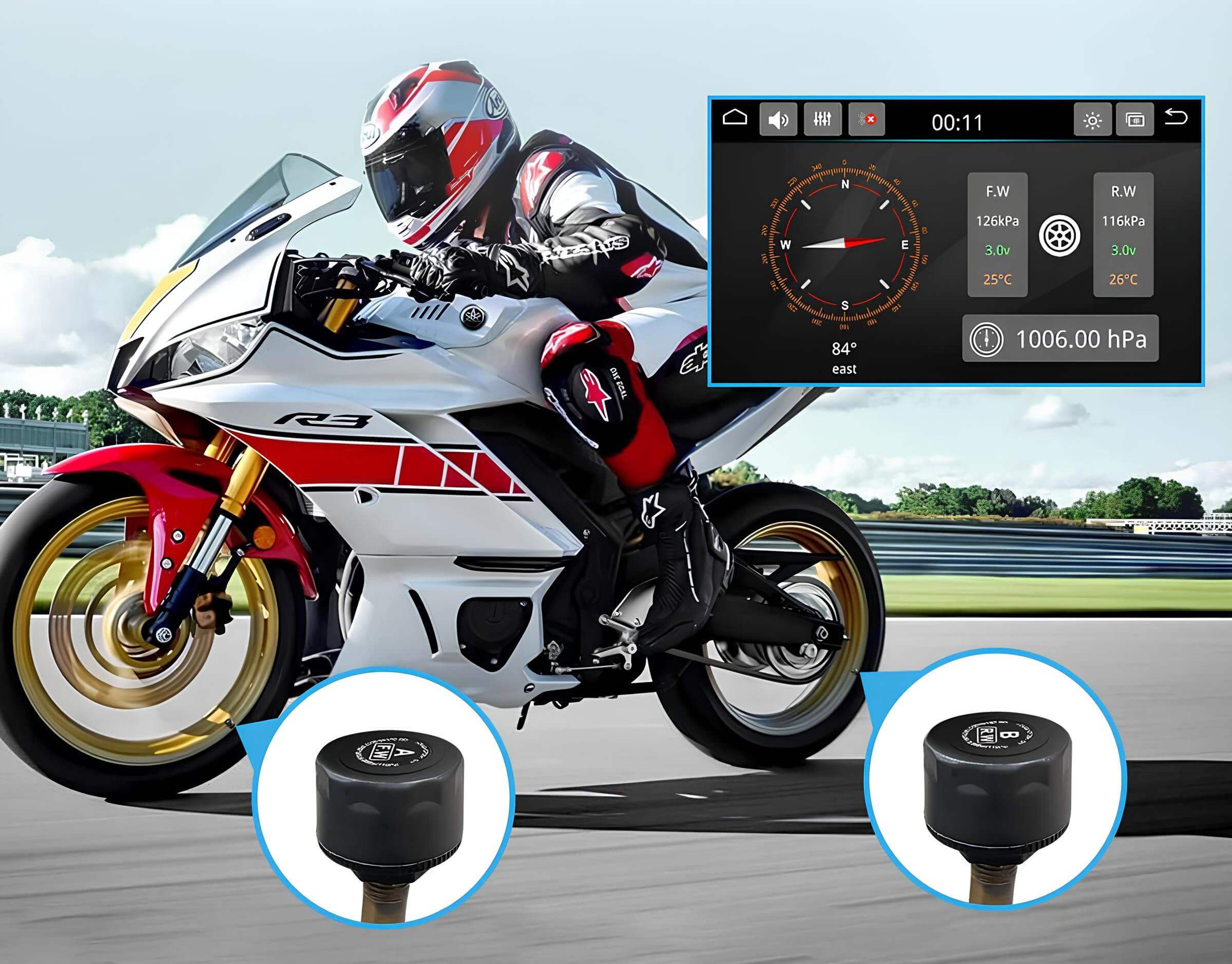 Motorcycle TPMS Explained: Why CarPlay + Tire Monitoring Boost Safety