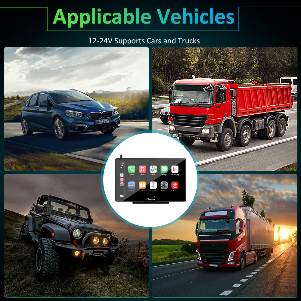 CARPURIDE W901 Pro Portable Smart Multimedia Dual Bluetooth Dashboard