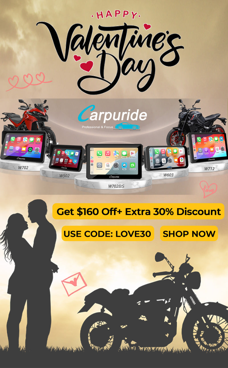 Carpuride CarPlay Screens for Motorcycles & Cars – Wireless & Portable