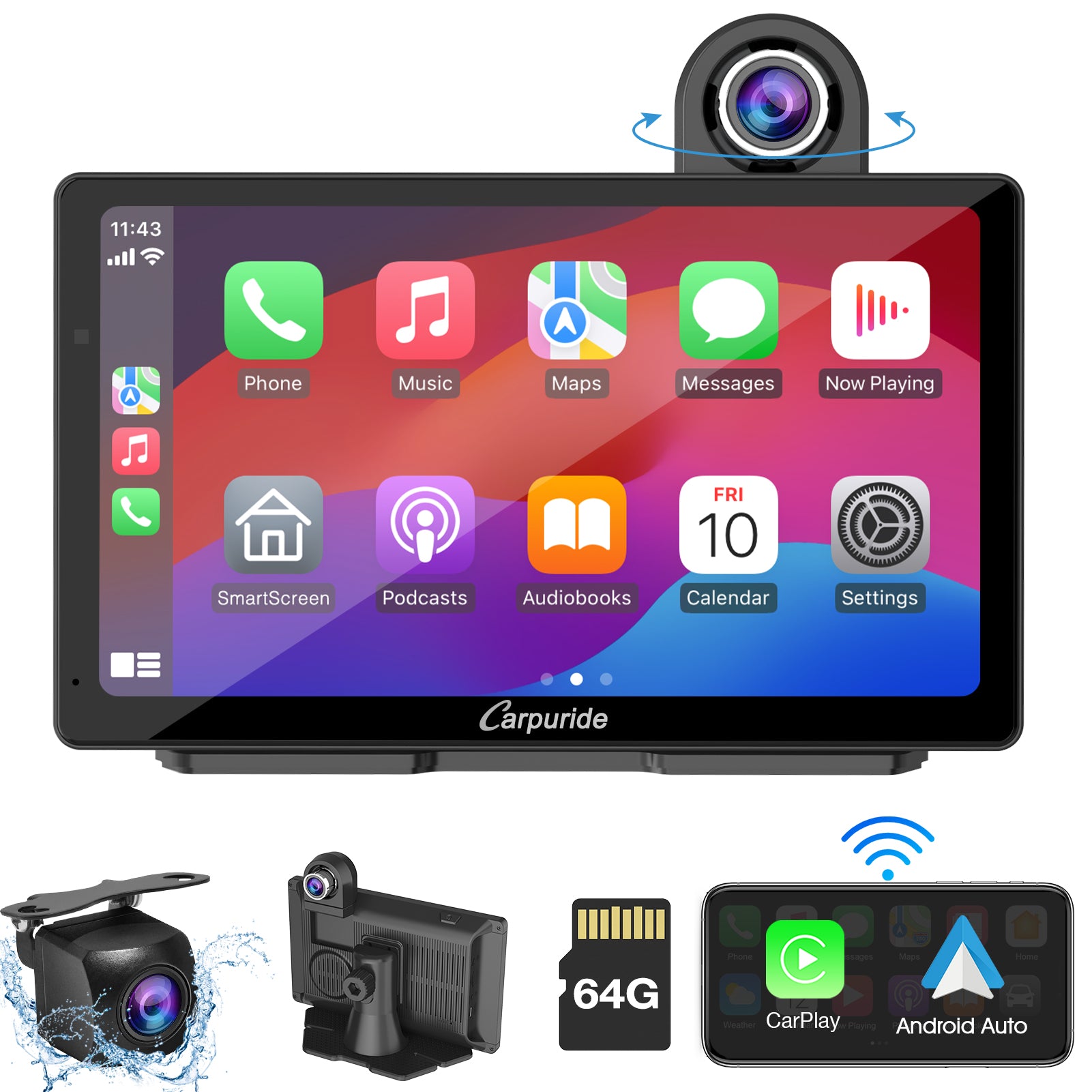 Car Stereo and Reverse Camera & Car Stereo with Touch Screen