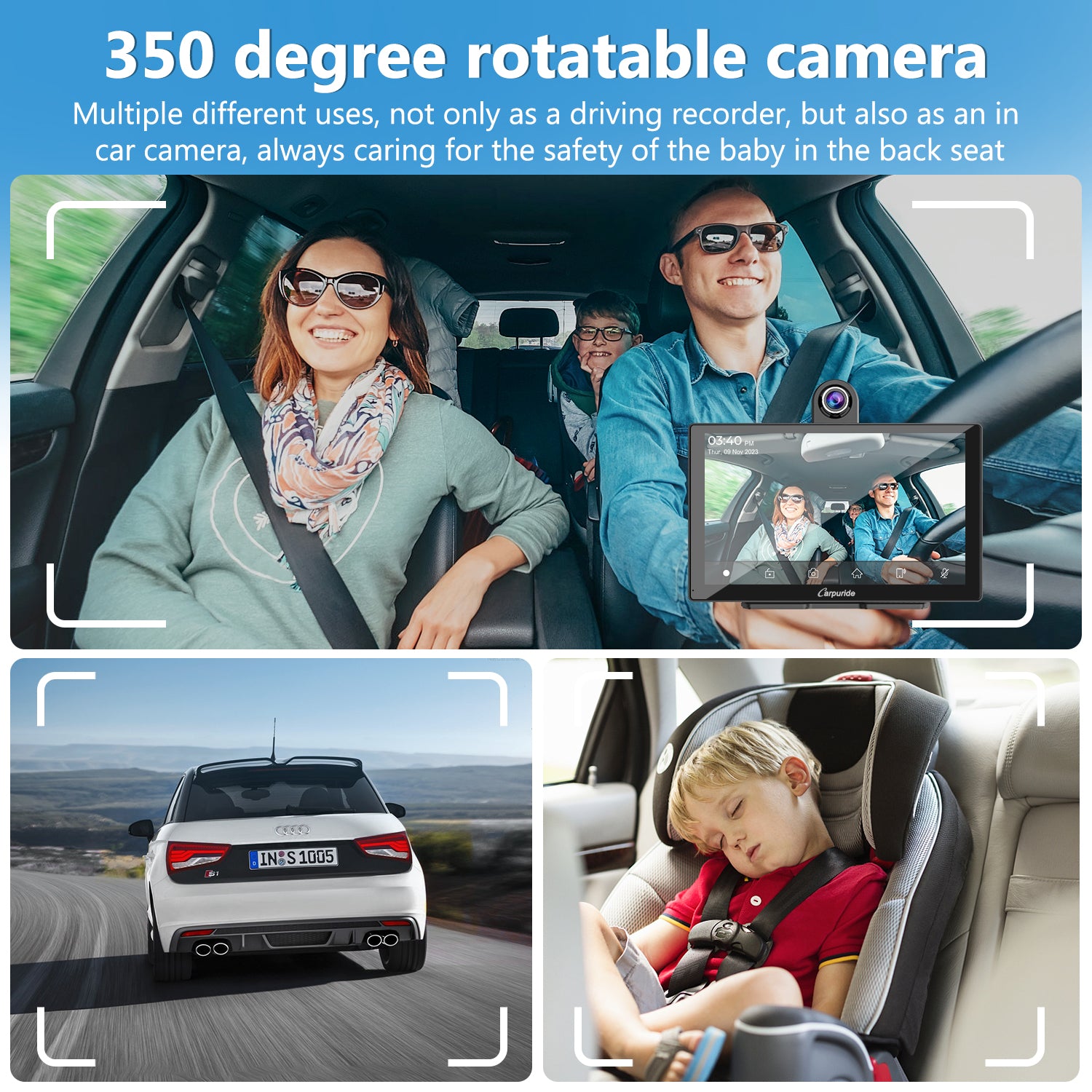 Car Dashboard Screen & Car Camera with GPS | Carpuride W905