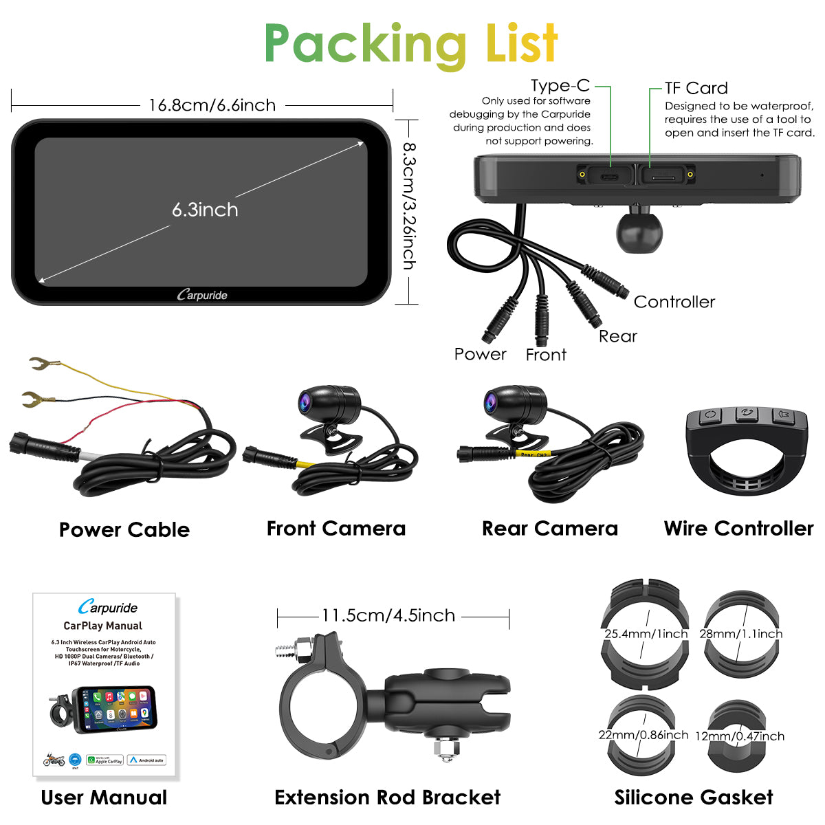 Portable Motorcycle Radio | Motorcycle Bluetooth Stereo System with ...