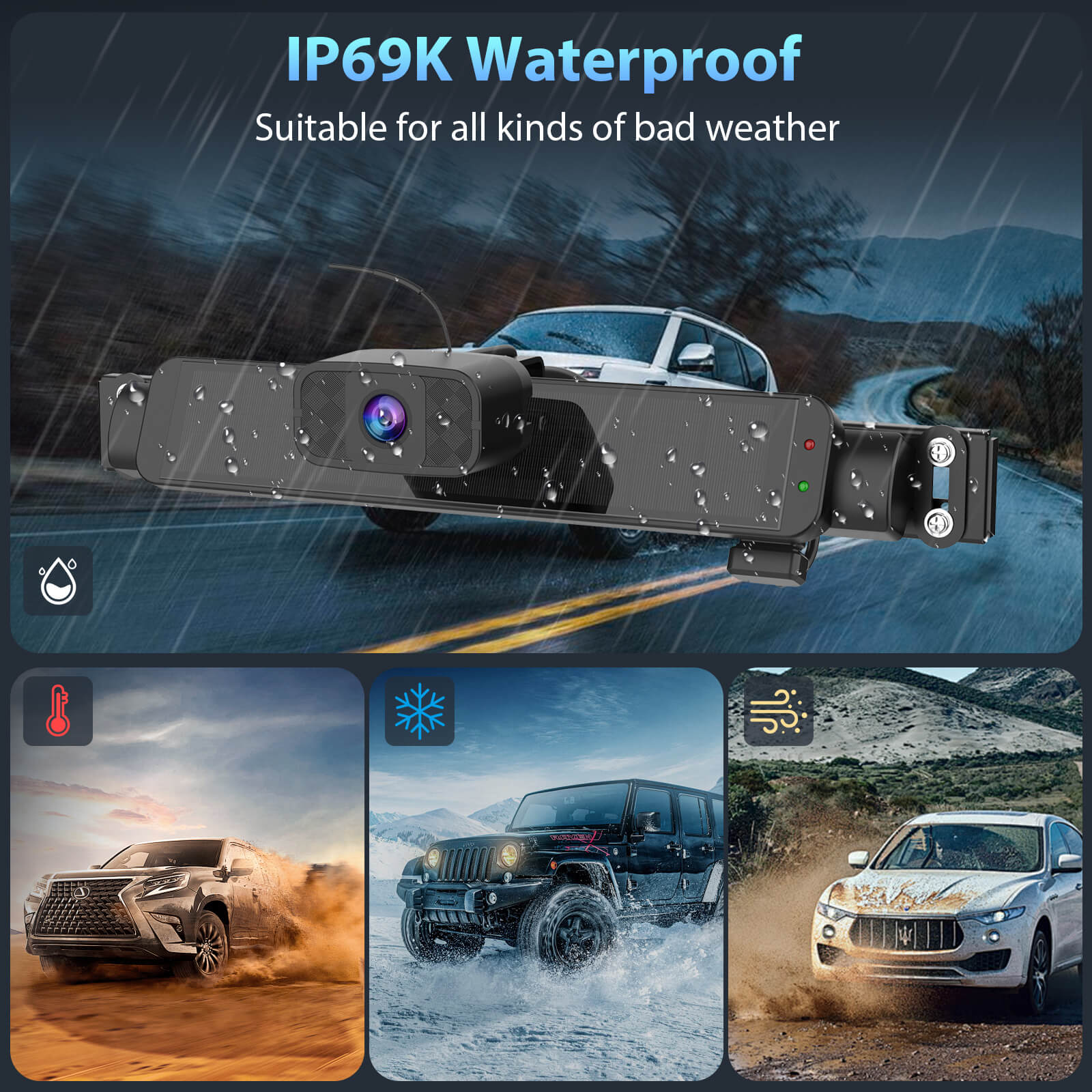 Carpuride WF02 Solar Wireless Backup Camera – No Wiring Required