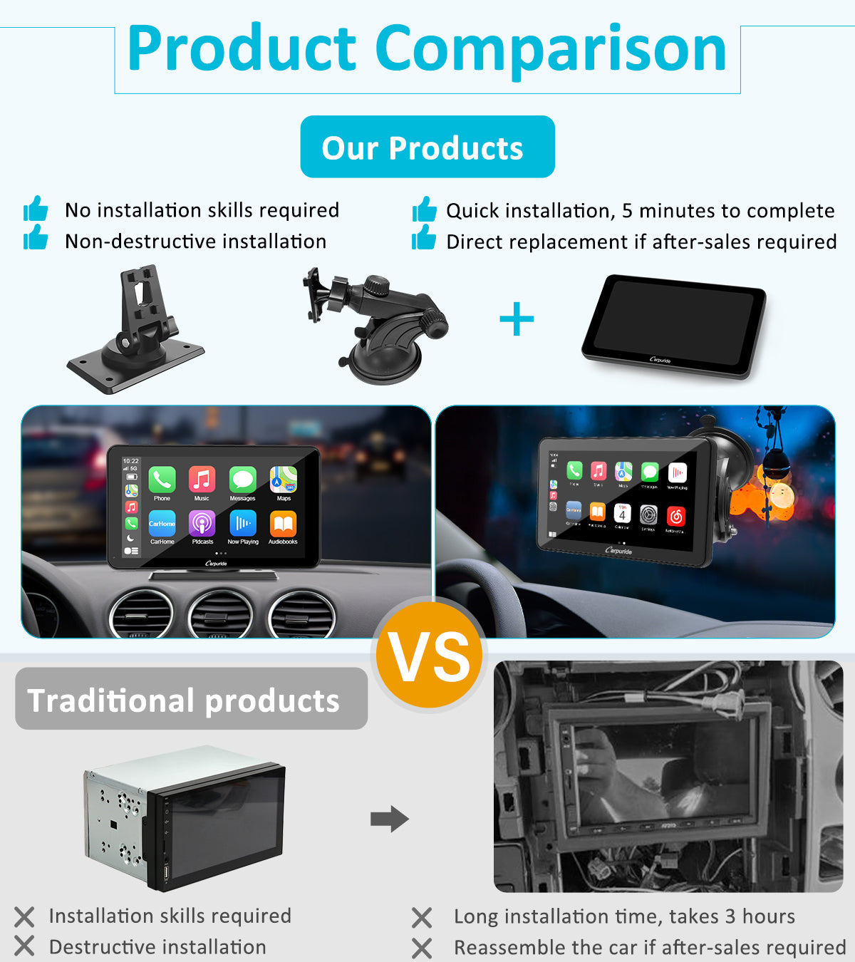 Touch Screen Car Radio & Car Stereo Bluetooth | W701 Pro