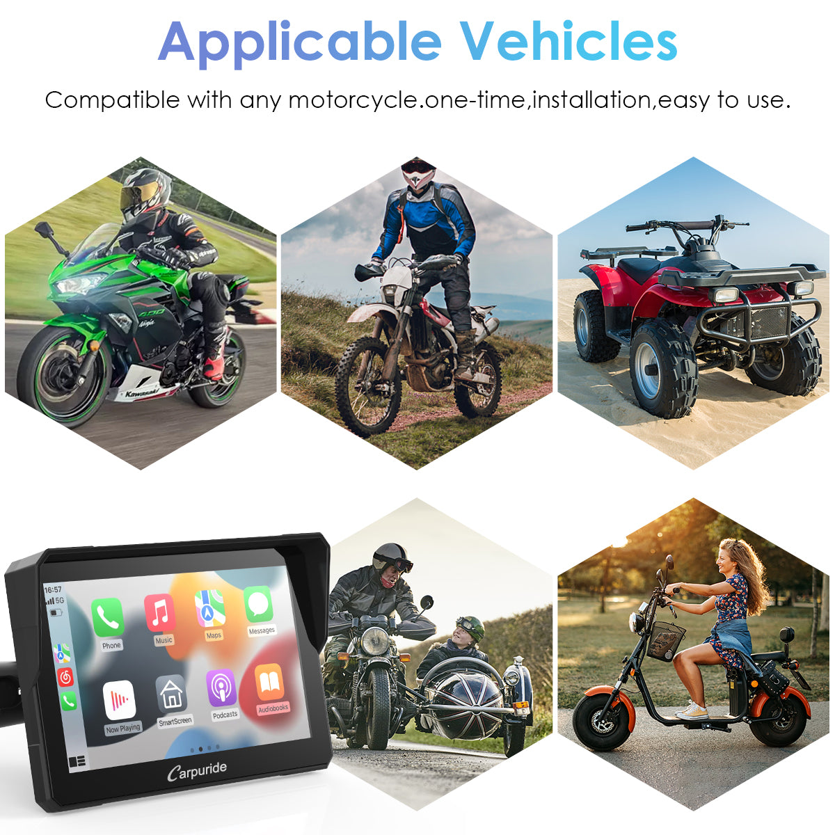 Apple CarPlay & Android Auto for Motorcycle & Motorcycle Stereo