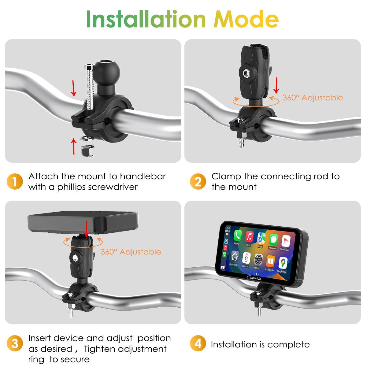 Portable Motorcycle Radio | Motorcycle Bluetooth Stereo System with ...