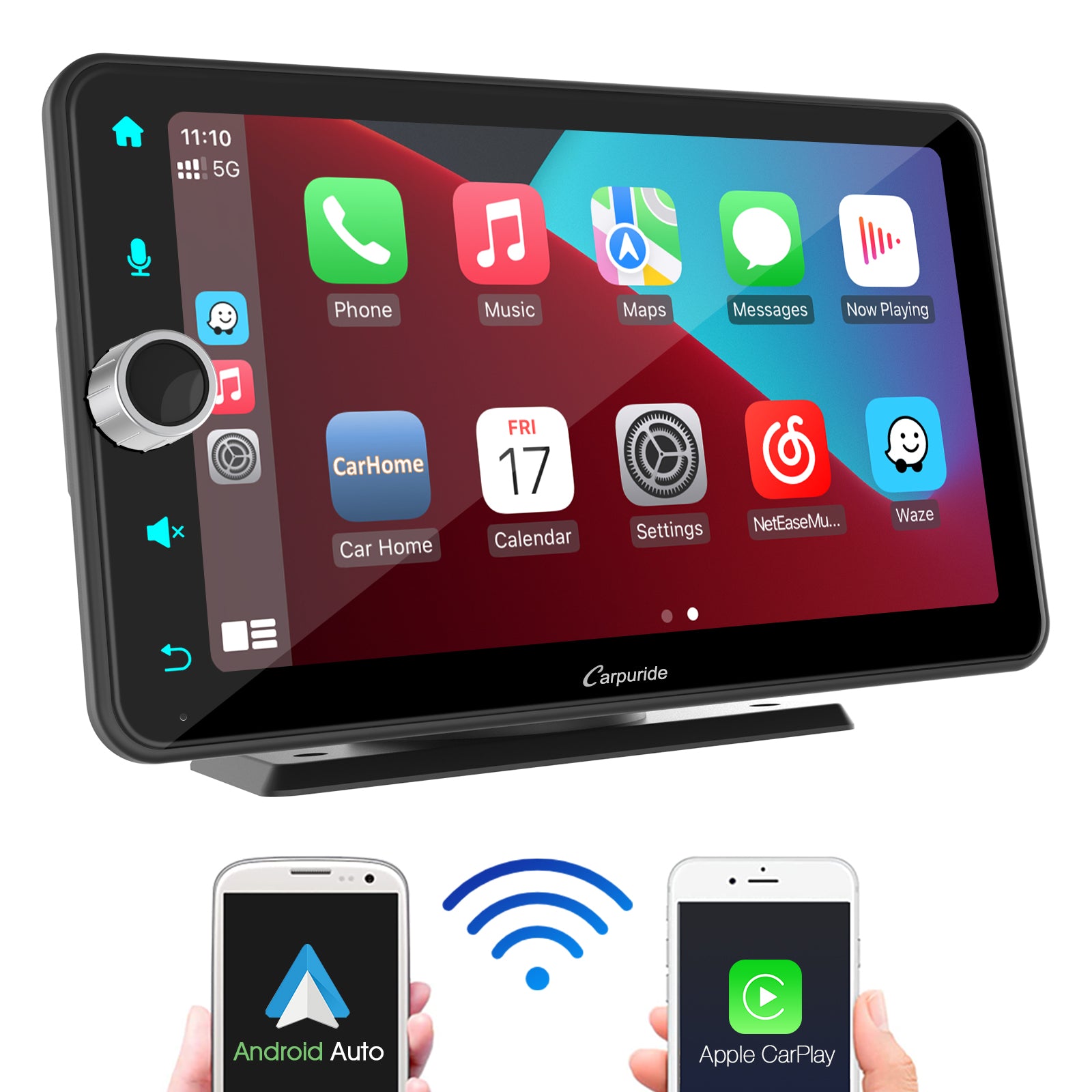 CARPURIDE W706 Multifunctional Portable Navigation, Car Stereo with Ca